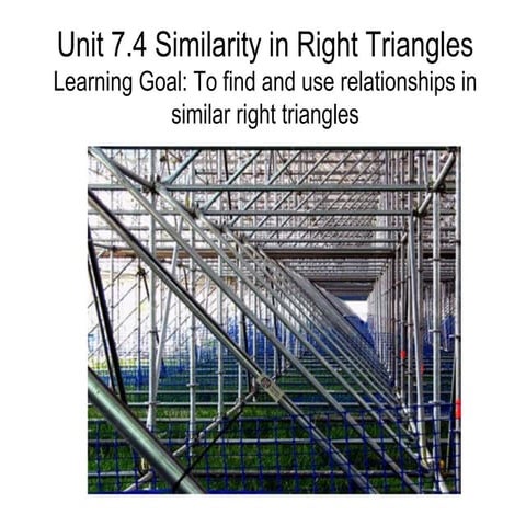 Unit 7 4 similarity in right triangles | PPT