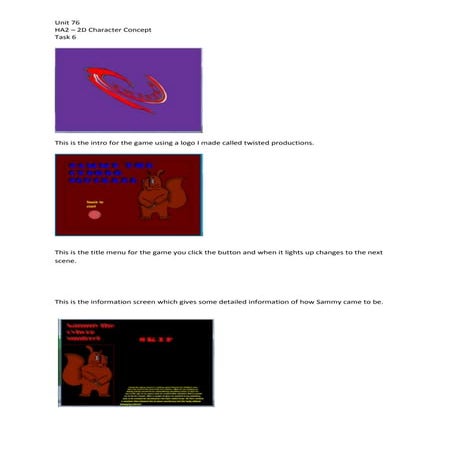 Unit 76 ha2 task 6 | DOCX