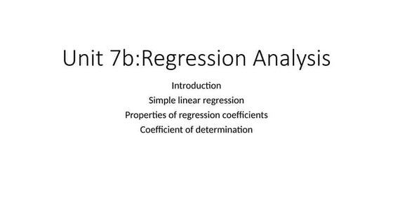 Regression Analysis | PDF