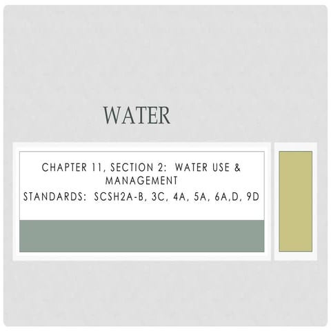 Unit 7 ch 11 s2 water use & management | PPT