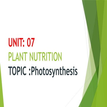 unit 7 lect.01 cl.O1.pptx bio plants green | PPT