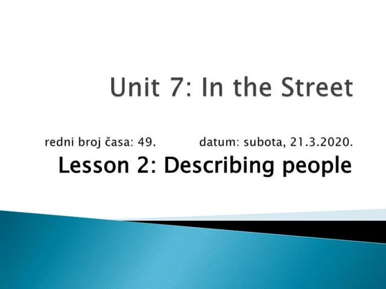 Unit 7, lesson 5 and 6 | PPT
