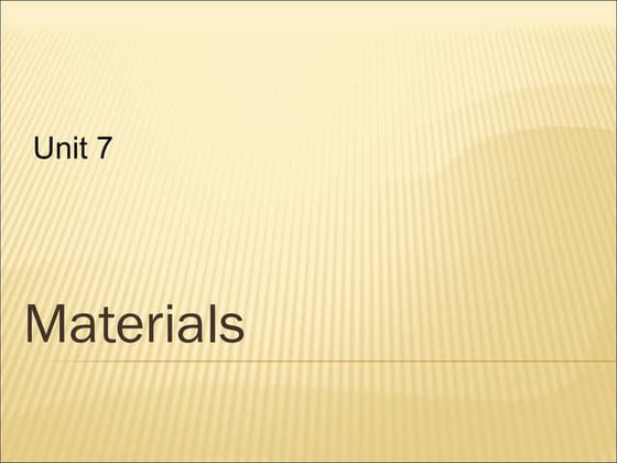 Materials. 1st grade | PPT