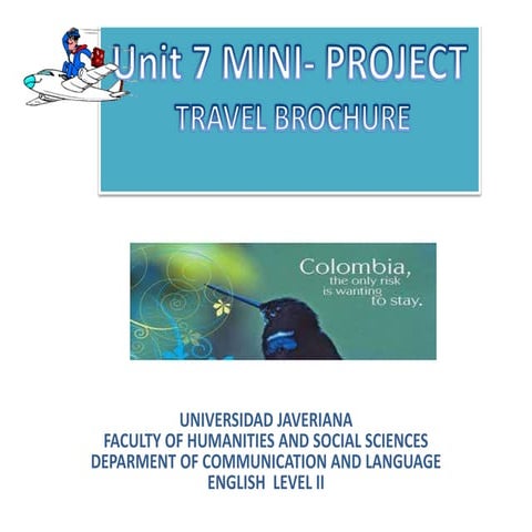 Travel brochure grade 8 | PPTX