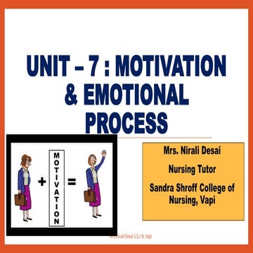 Unit 7 Motivation and Emotional Process 1st Sem B.Sc and GNM. pptx | PPTX