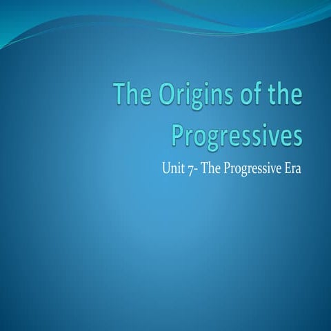 The progressive era | PPTX