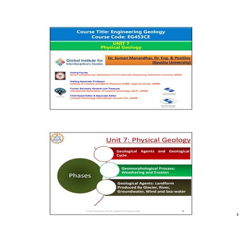 Physical Geology( Unit 7) | PDF | Geology | Science