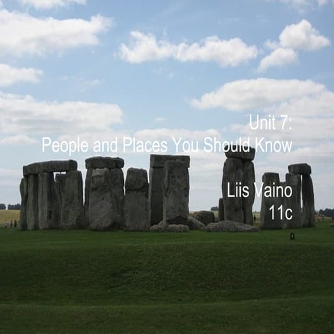 Unit 7: People and Places You Should Know | PPT