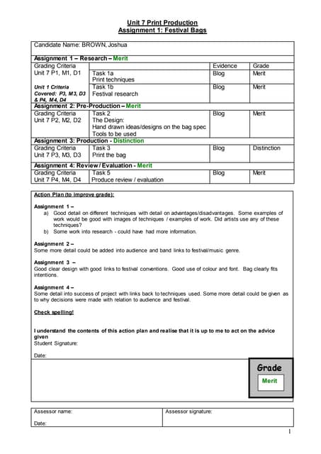 Unit 7 print production richards | PDF