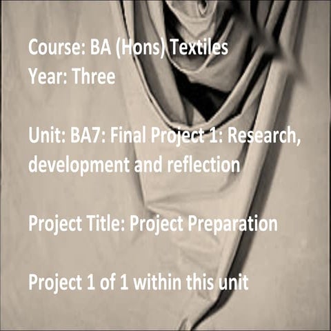 Unit 7 project briefing | PPT