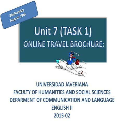 Travel brochure grade 8 | PPTX