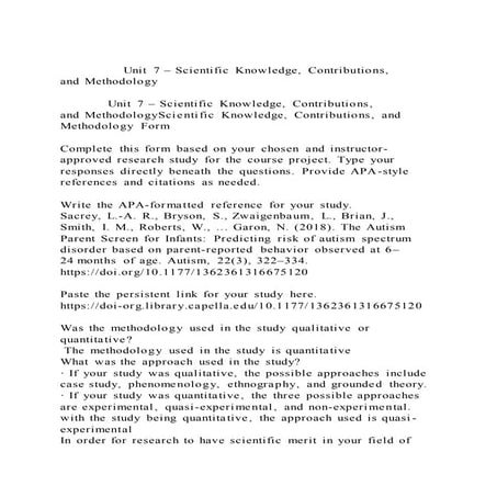 Unit 7 ‒ Scientific Knowledge, Contributions, an | PDF