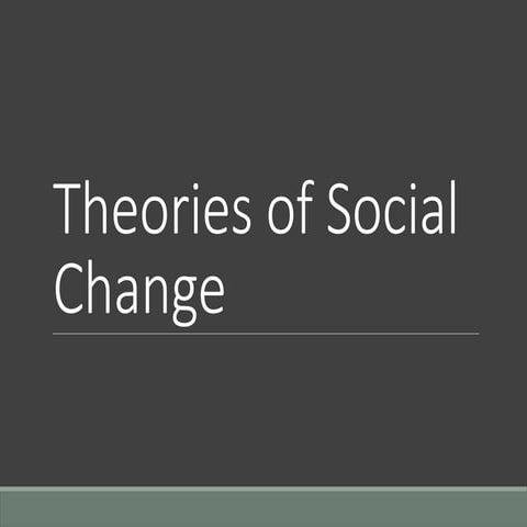 UNIT 7 Theories of Sociology: Theories of Social Change | PPTX