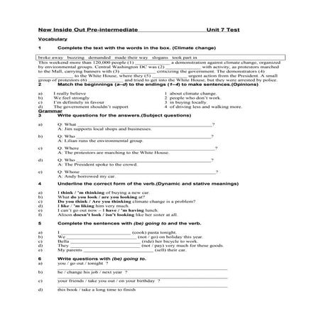 Unit 7 test 2 page | DOC