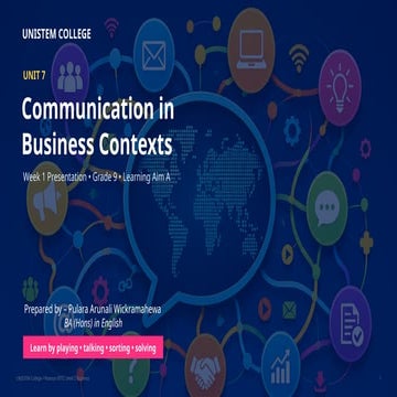 Effective Communication in Business Contexts: Types, Purposes, and ...