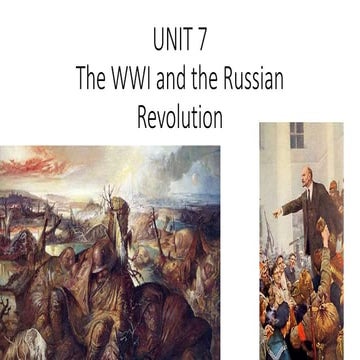 Unit 7 wwi and russian revolution | PPTX