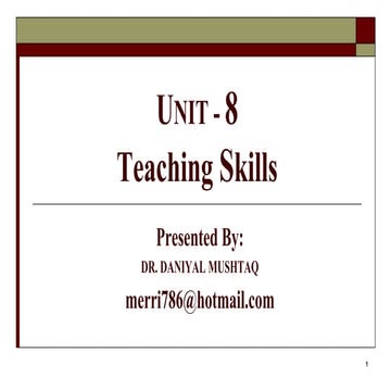 TEACHING SKILLS | PPTX