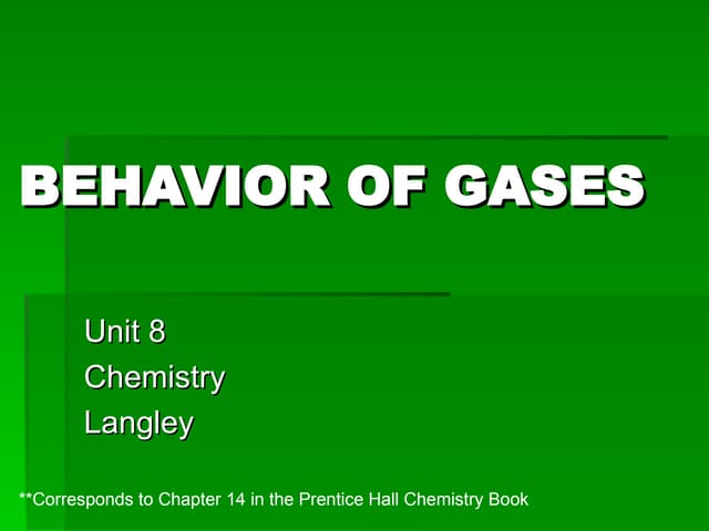 Gas Behavior.pptx for grade 6 science elevate | PPTX