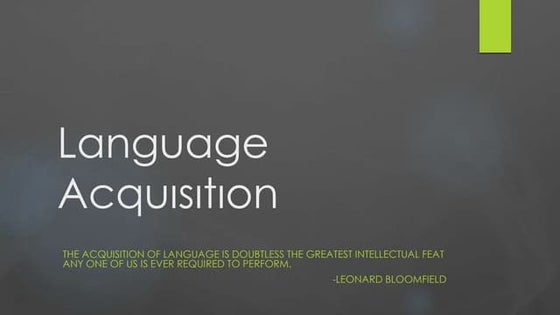 Genie, The Wild Child, and Language Acquisition | PDF