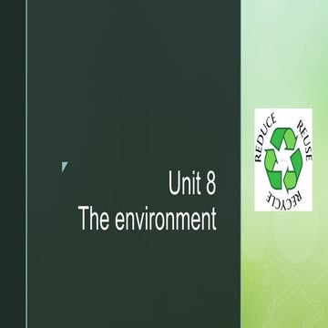 Unit 8 environment | PPTX