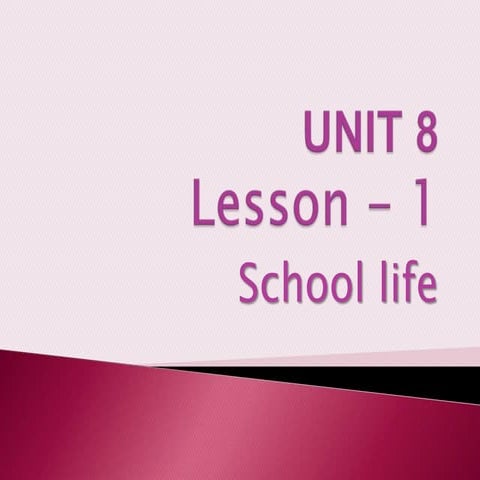Unit 8 l 1 | PPT