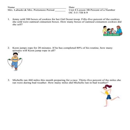 Lesson 8 9 percent problems | DOC