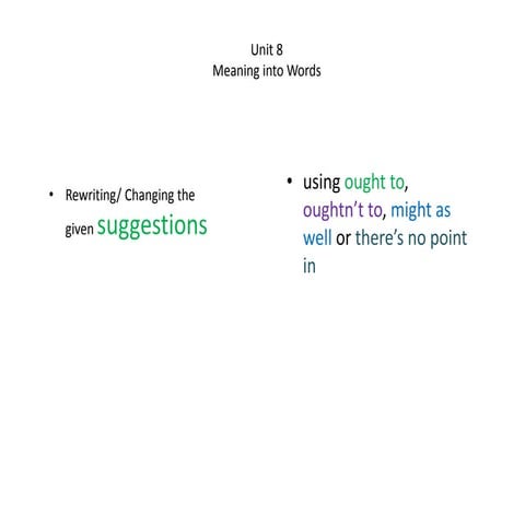 Suggestion Advice | PPT