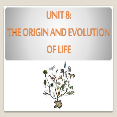 Unit8: Origin and Evolution of Life | PPTX