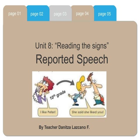 Reported Speech 10th grade