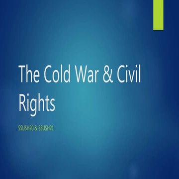 Unit 8 Cold War & Civil Rights | PPTX
