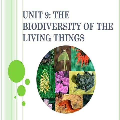 Unit 9. The biodiversity of the living things | PPT