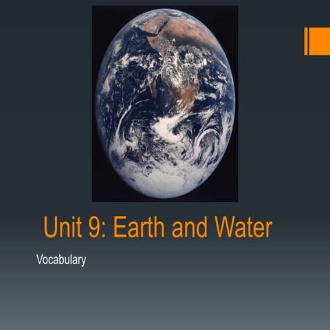 Unit 9: Earth and Water | PPT