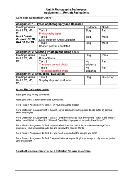 Unit 5 checklist | PDF