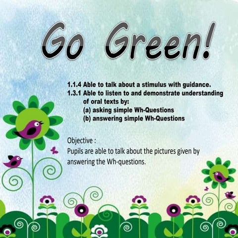 Unit 9 go green! | PPT