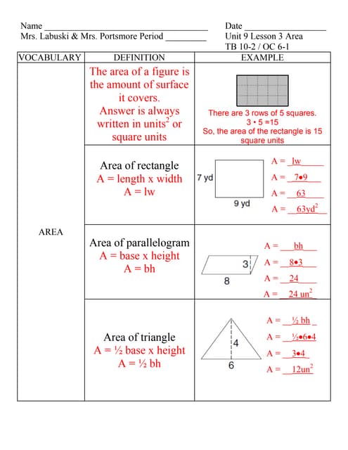10.1 area of polygons 1 | PPT