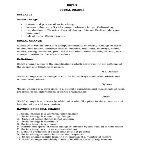 UNIT 7 Community Health Nursing or 7th semester | DOCX