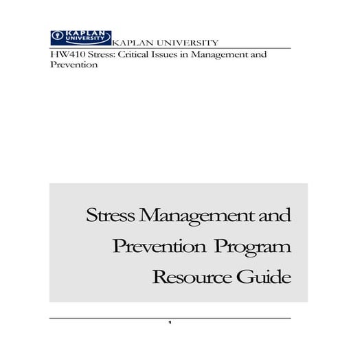 Unit 9 stress management final paper | DOCX