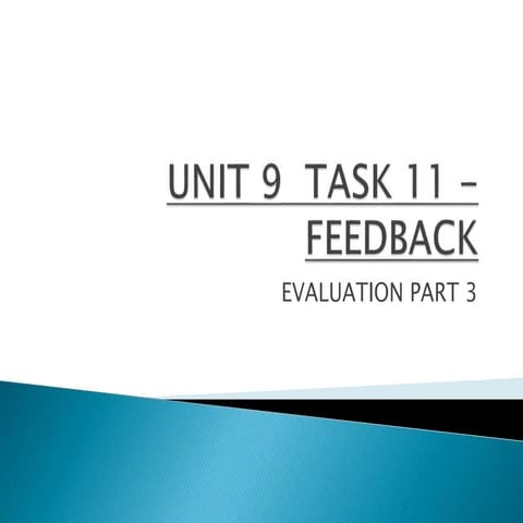 Unit 9 Task 11 - Feedback | PPTX