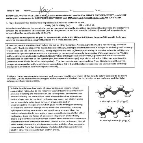 Unit-9_Test Key | PDF