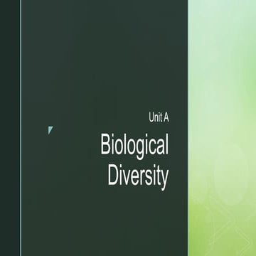 Science 9 Unit A Biological Diversity Section1 Lesson1 | PPT