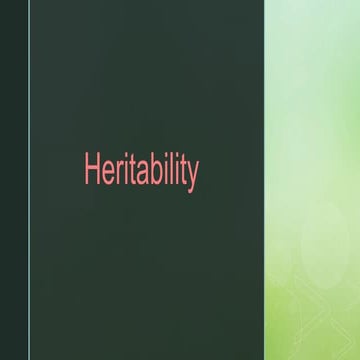 Unit a biologicaldiversitynotes(heritability) | PPTX