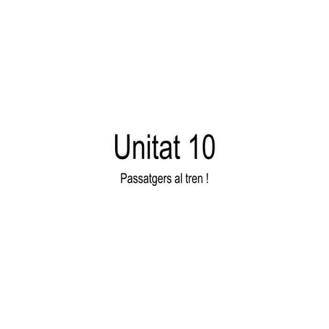 Unitat 10 | PPTX