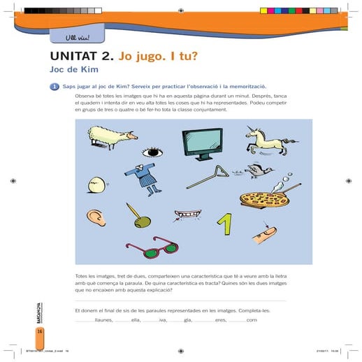 Cuaderno ejercicios de lengua 3r ep, catalán | PDF