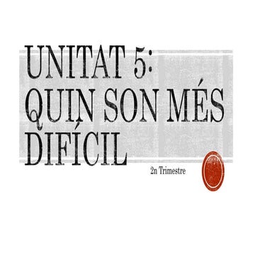 Unitat 5 | PPT