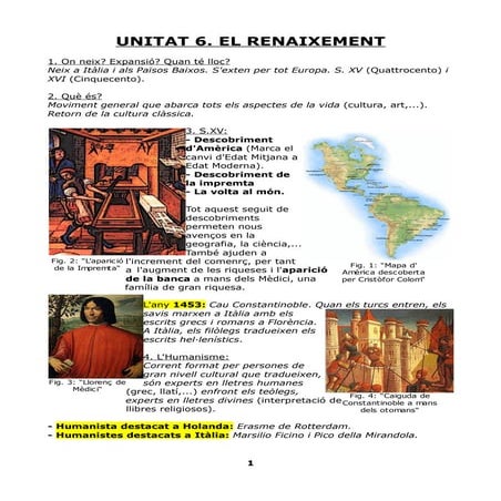 Unitat 6 El Renaixement | PDF