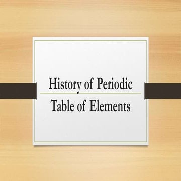 Unit b matter and chemical change notes(history of periodic table) | PPTX