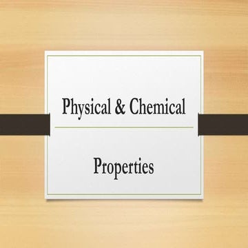 Unit b matter and chemical change notes(physical & chemical properties ...