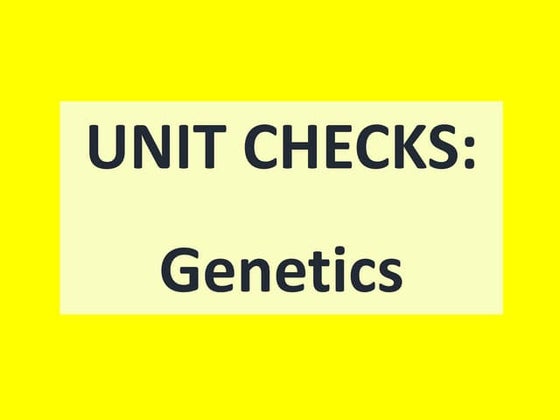 Microbiology 1 Unit Checks | PPT