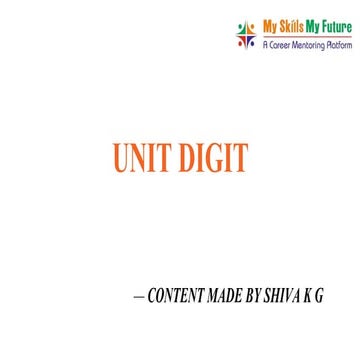 UNIT DIGIT CONCEPT NUMBER SYSTEM by SKG.pptx