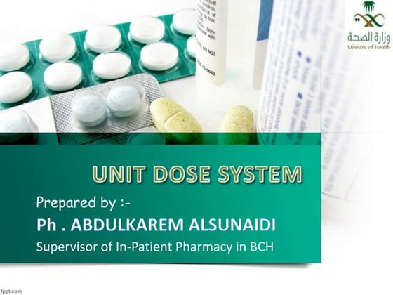 Unit dose system | PPT
